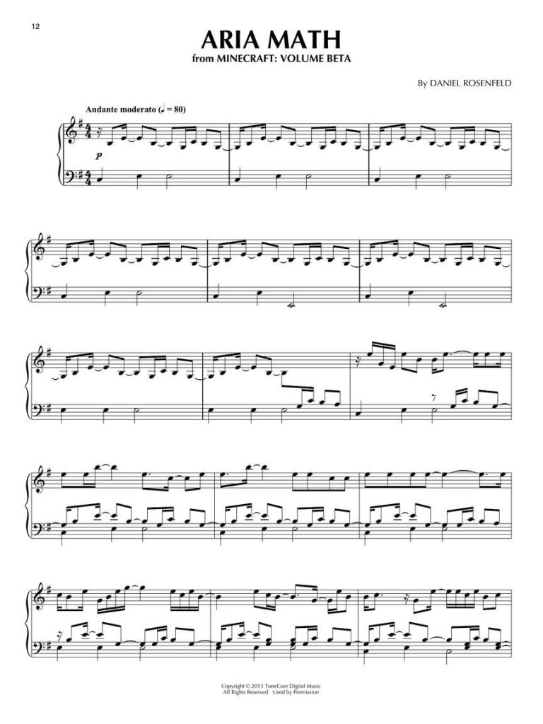 Minecraft Aria Math – Pianodao