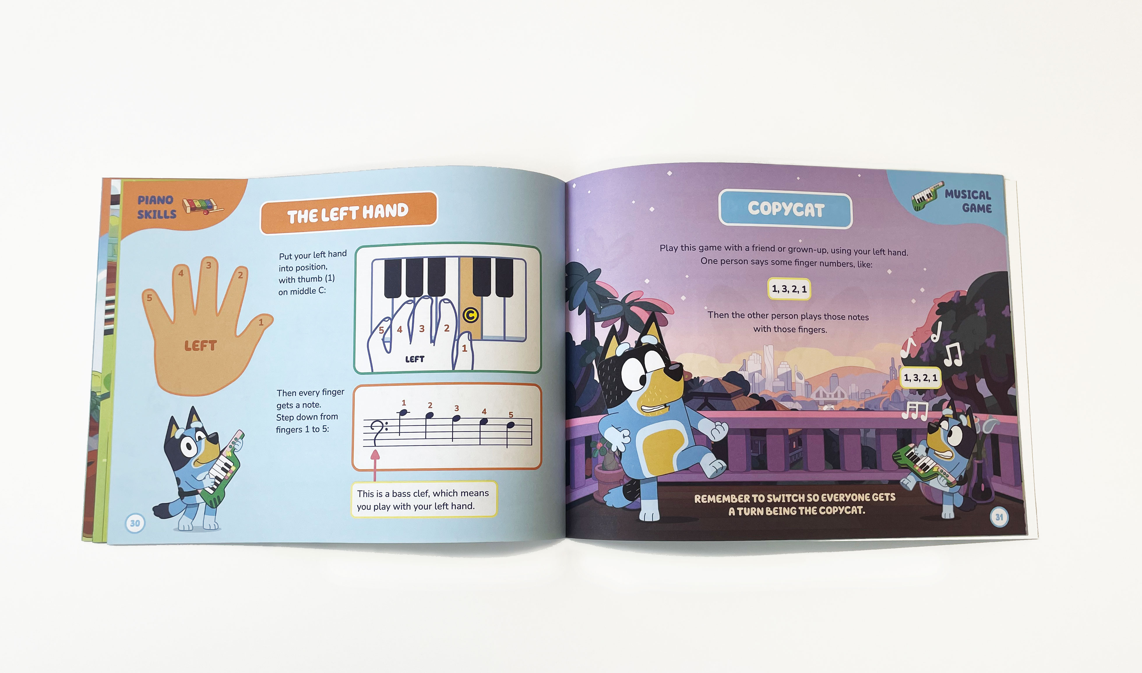 Bluey piano book sample page – Pianodao